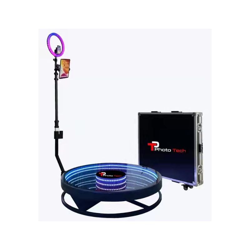 Buy PhotoTech RGB LIGHT GLASS 360 PHOTO BOOTH (100CM) In Dubai Abu ...